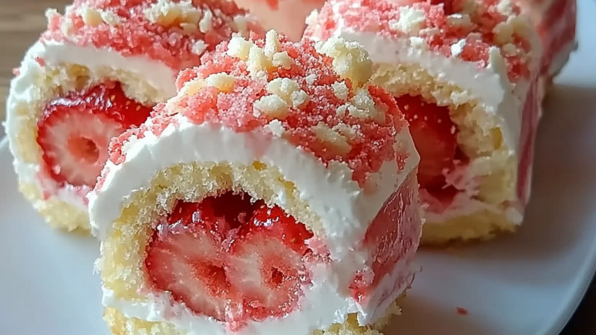 Soft and Creamy Strawberry Shortcake Roll to Indulge In - bellieskitchen