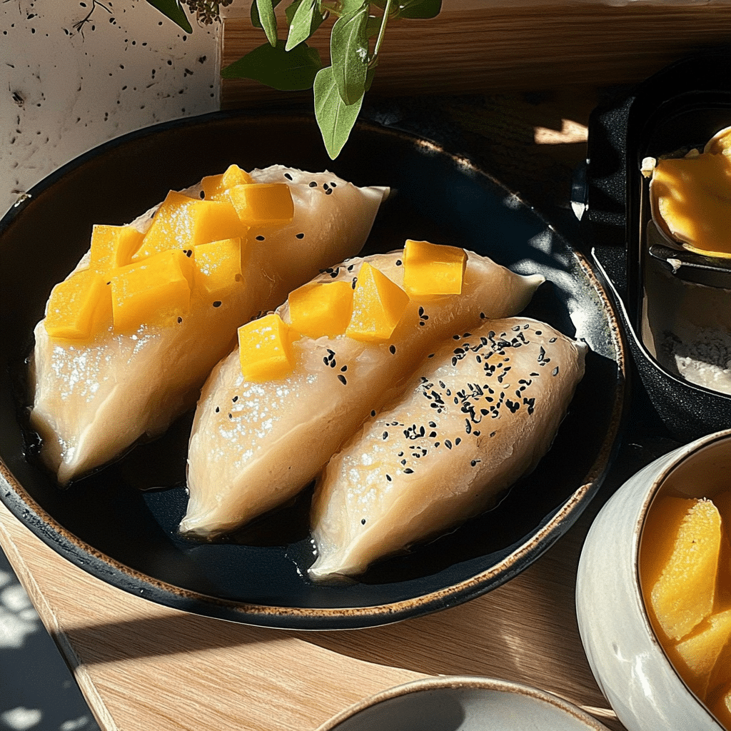 Amazing Thai Mango Sticky Rice Rolls - bellieskitchen