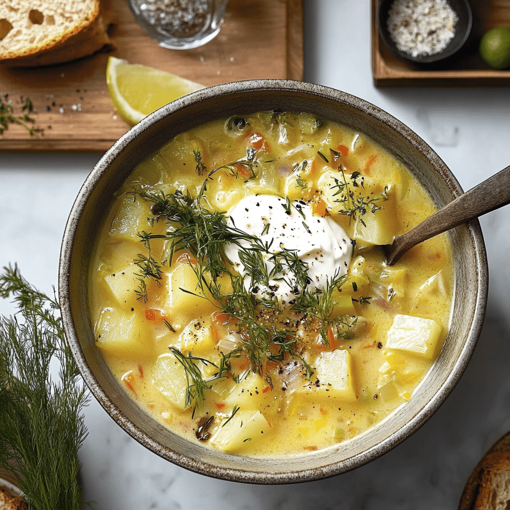 Irresistible Creamy Dill Soup - bellieskitchen