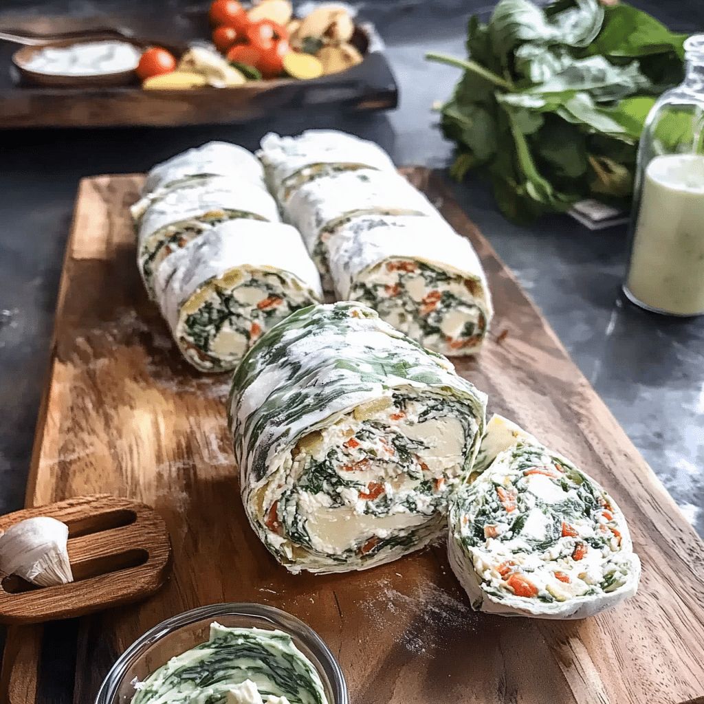Irresistible and Easy Spinach Dip Wraps Recipe - bellieskitchen