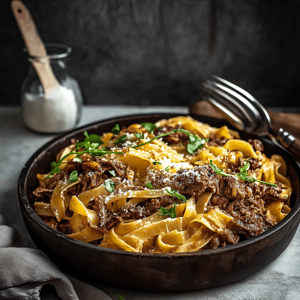 Rich and Rustic Short Ribs Pasta - bellieskitchen