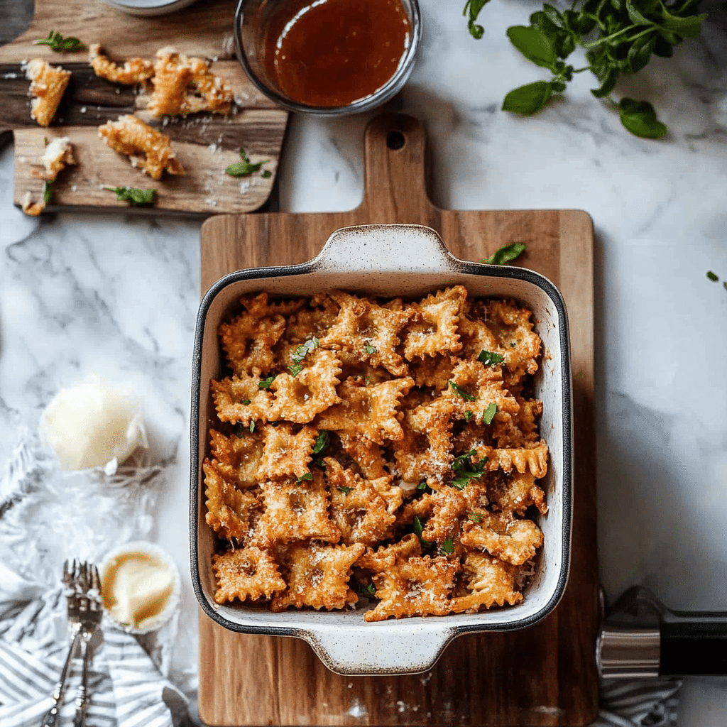Crispy & Irresistible Air Fryer Pasta Chips - bellieskitchen