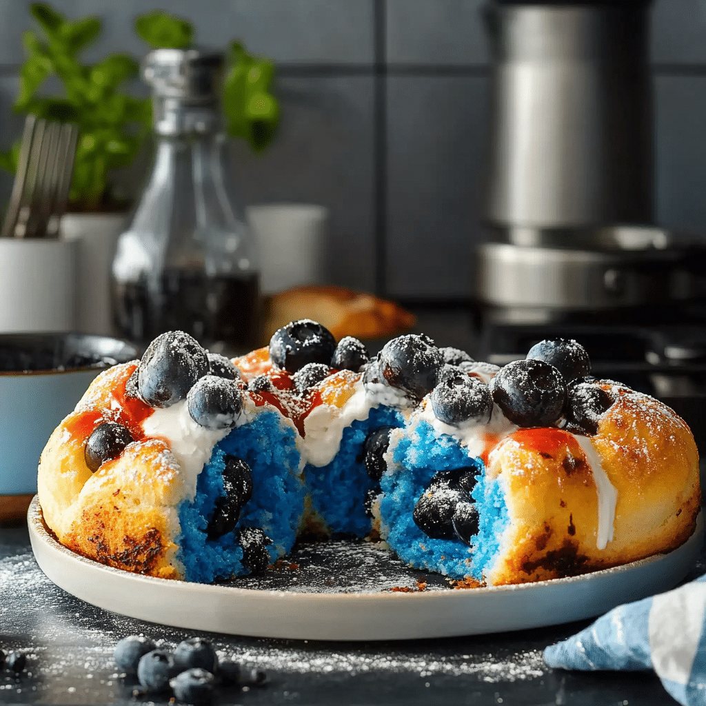 Playful and Delicious Cookie Monster Cinnamon Rolls - bellieskitchen