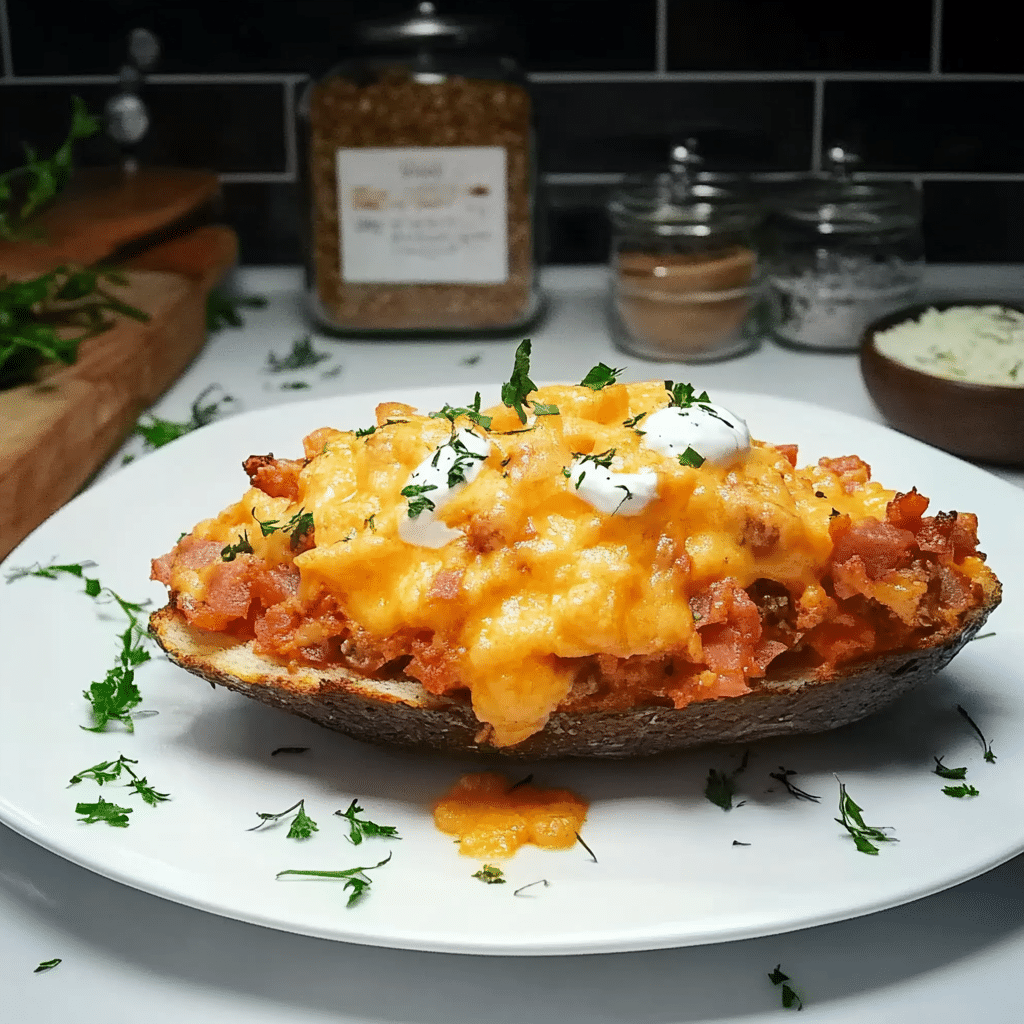 The Best Buffalo Chicken Twice Baked Potatoes Recipe - bellieskitchen