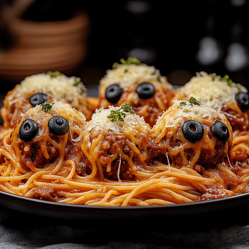 Irresistible, Fun Spooky Spaghetti & Monster Meatballs - bellieskitchen