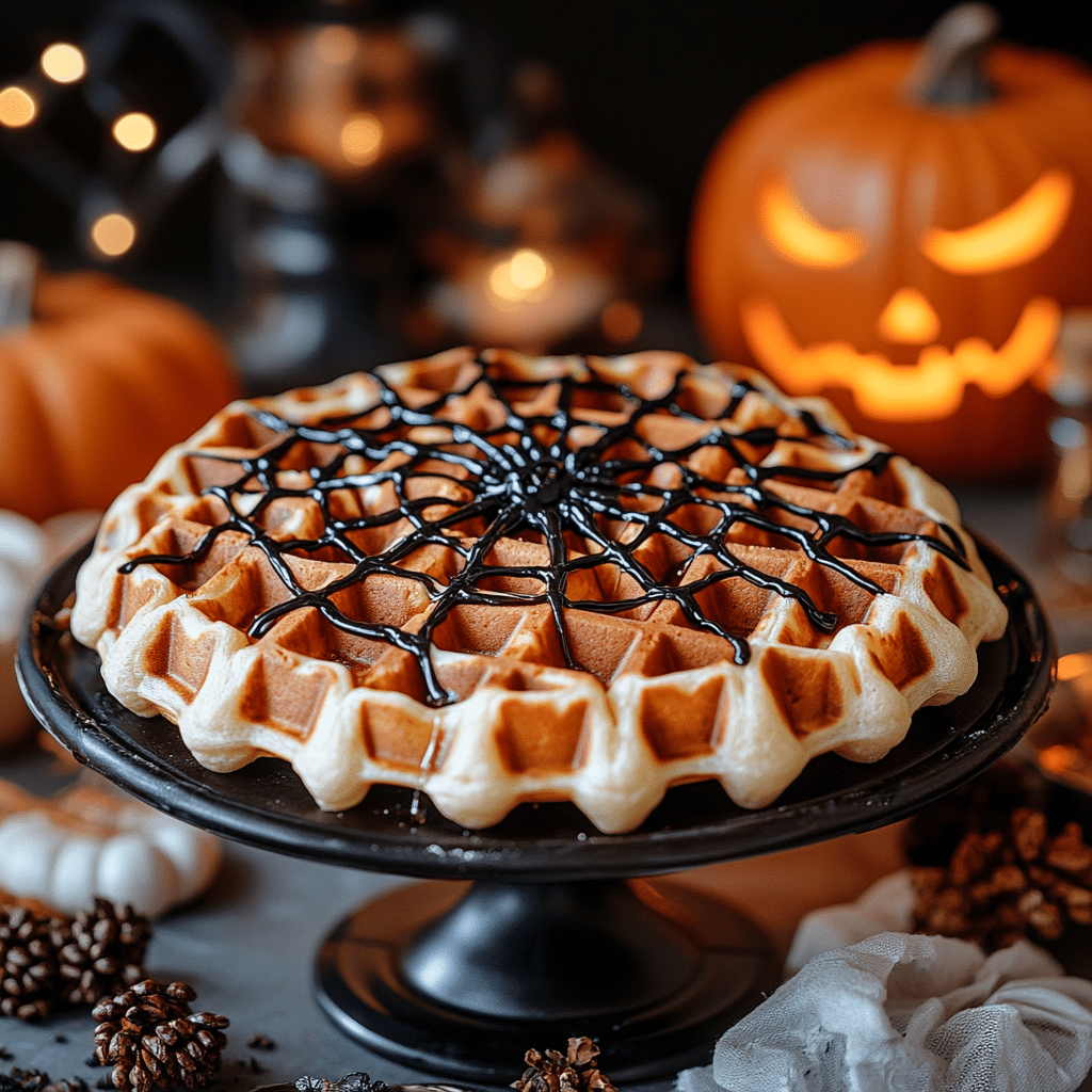 Creepy-Cute Halloween Spider Web Waffles for Spooky Mornings ...