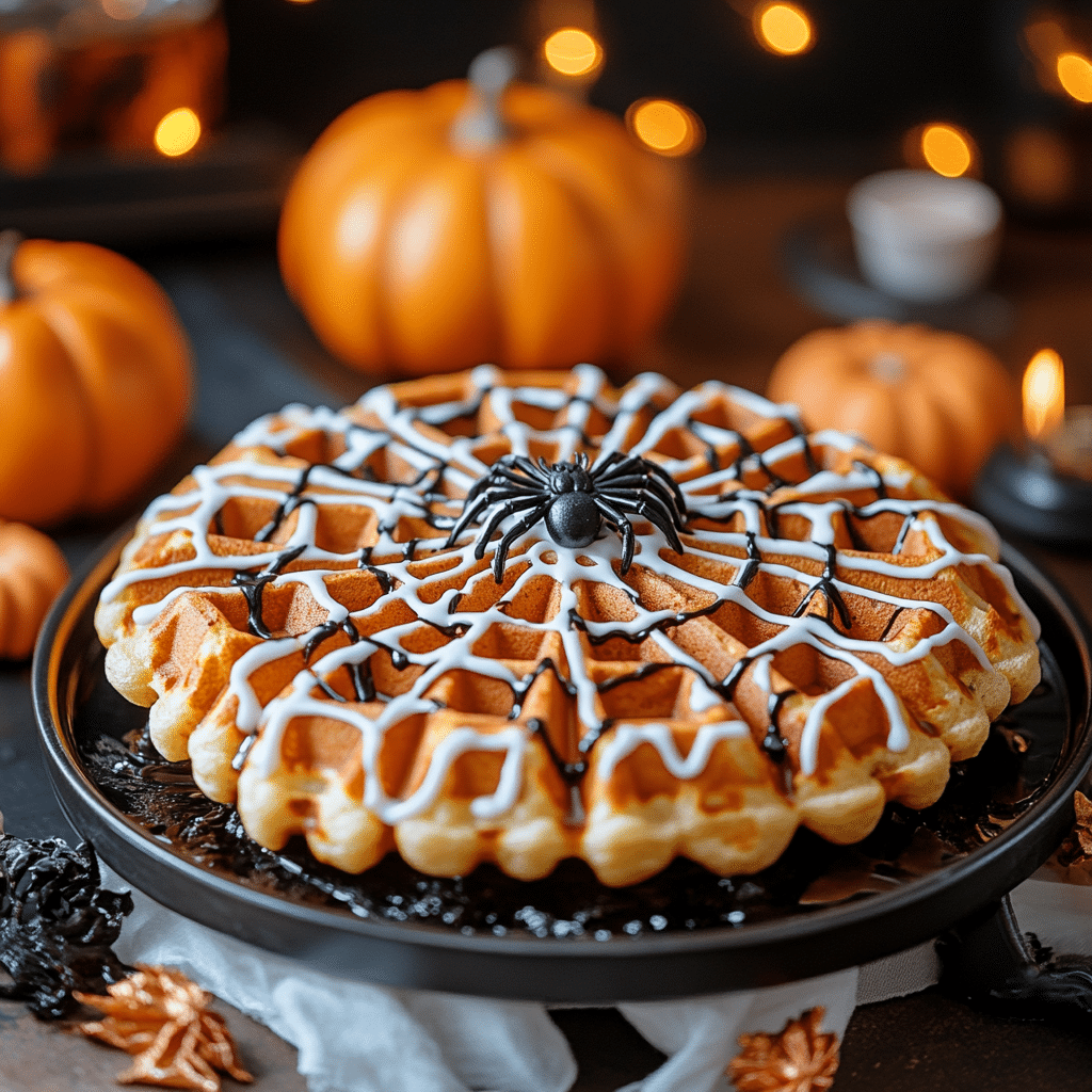 Creepy-Cute Halloween Spider Web Waffles for Spooky Mornings ...