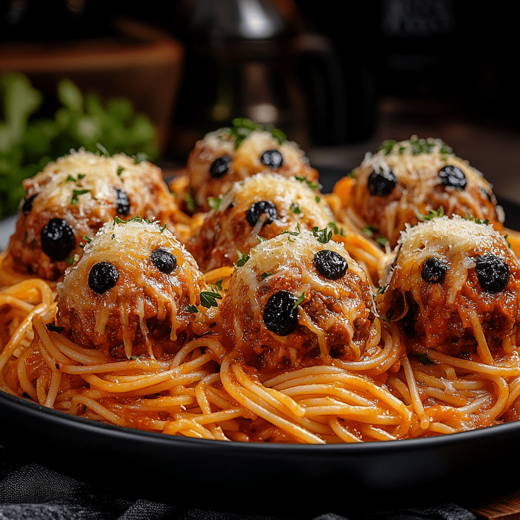 Irresistible, Fun Spooky Spaghetti & Monster Meatballs - bellieskitchen