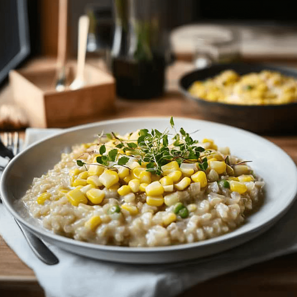 Creamy, Comforting Sweet Corn Risotto Recipe - bellieskitchen