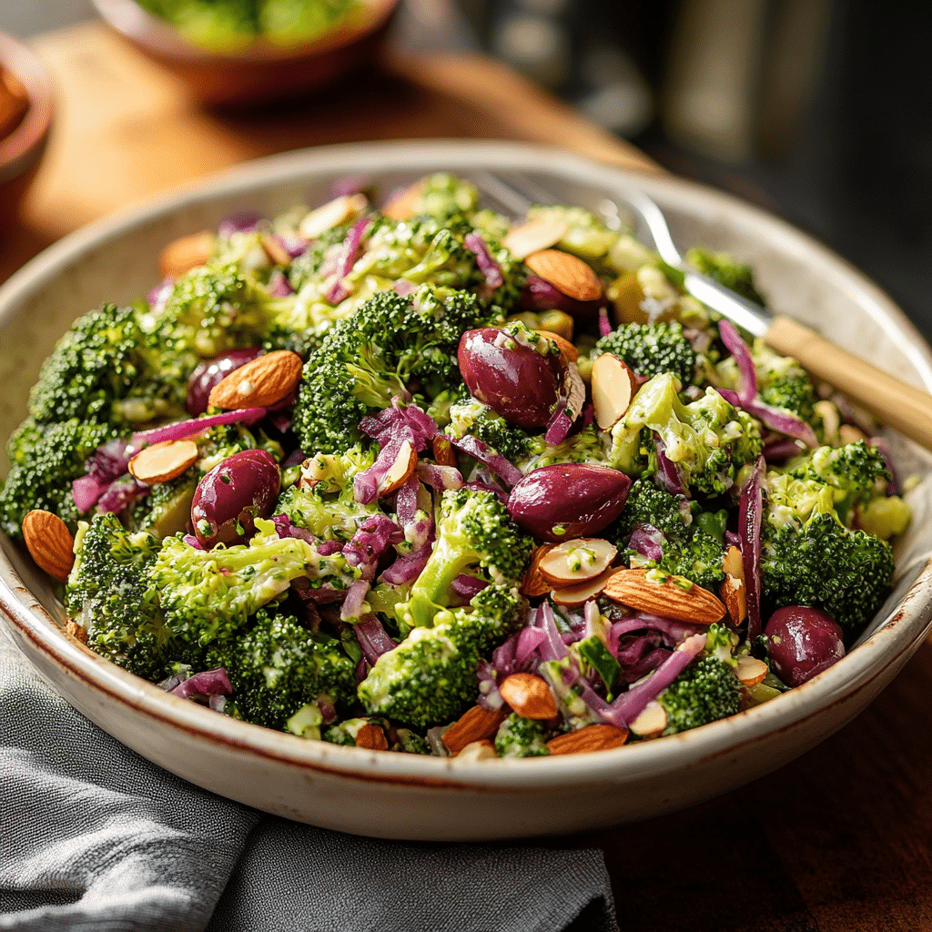 Fresh and Crunchy Vegan Broccoli Salad Without Mayo - bellieskitchen