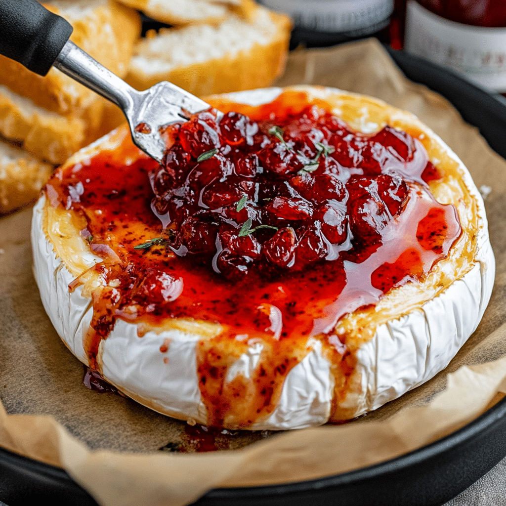 Spooky and Delicious Bloody Baked Brie Recipe - bellieskitchen