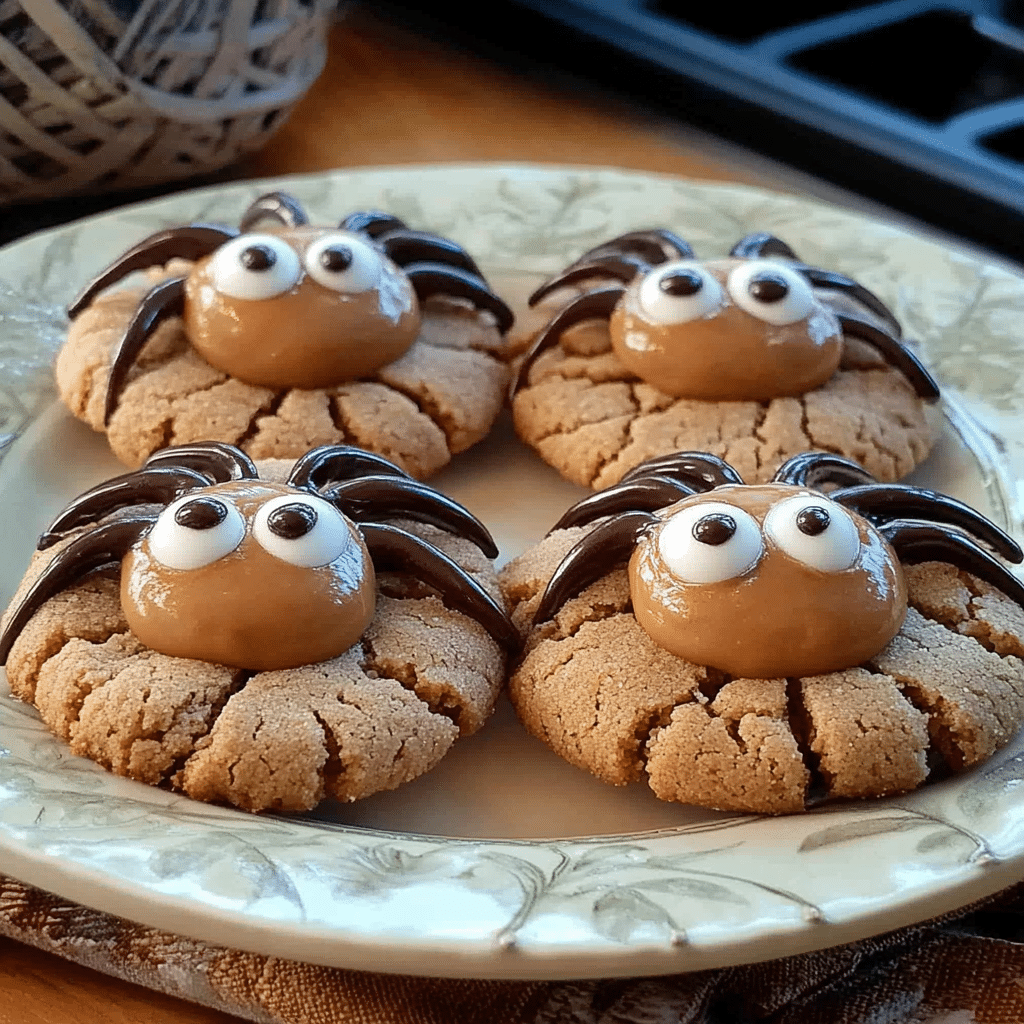 A Fun and Spooky Halloween Peanut Butter Spider Cookies - bellieskitchen