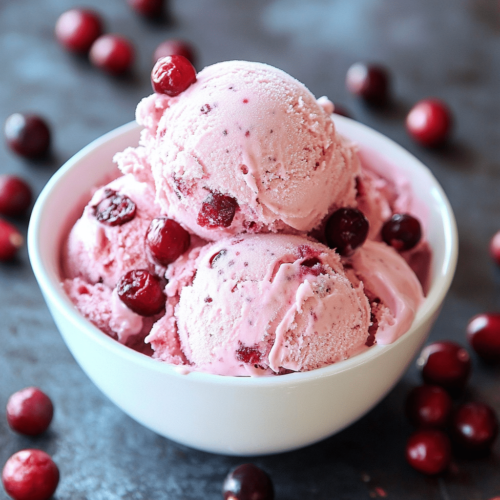 A Bright, Refreshing Cranberry Ice Cream - bellieskitchen
