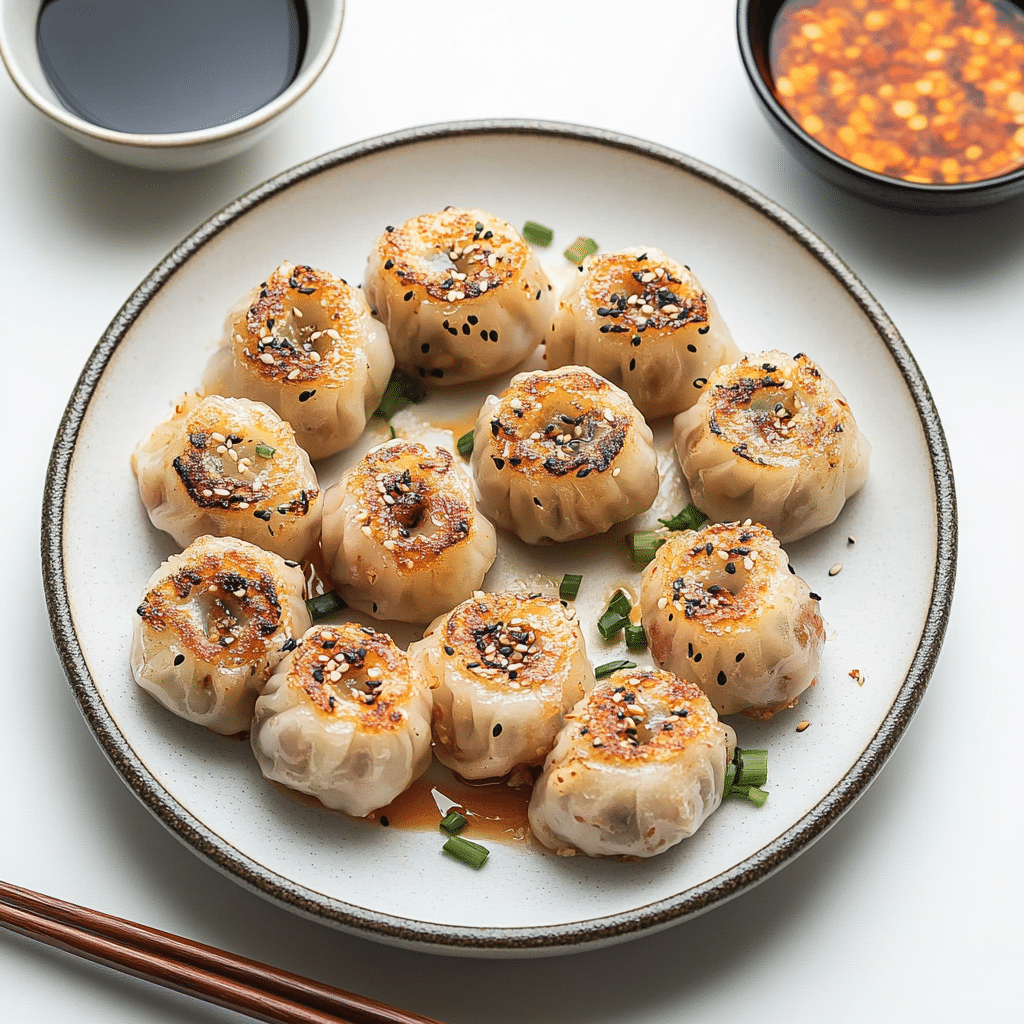 The Easiest Crispy No-Wrap Rice Paper Dumplings - bellieskitchen