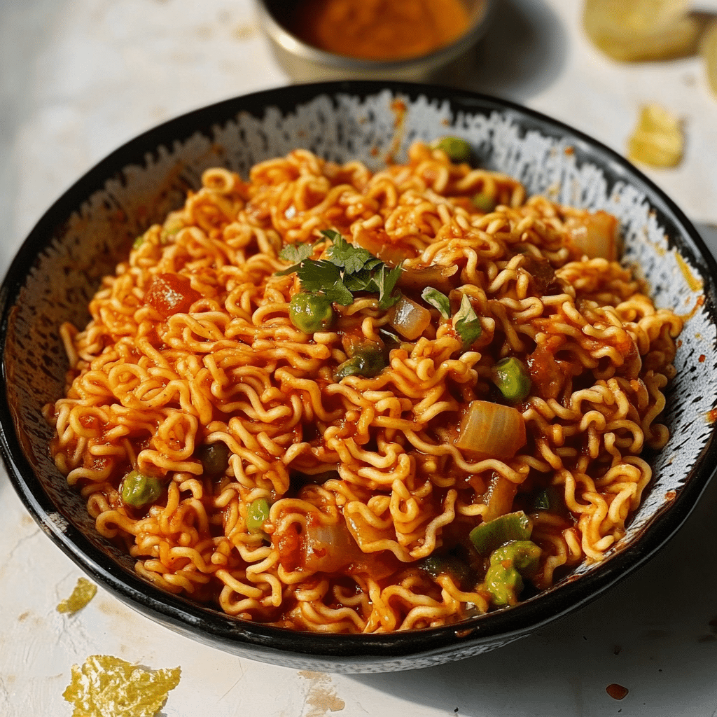 Easy, Spicy Korean Maggi Noodles - bellieskitchen