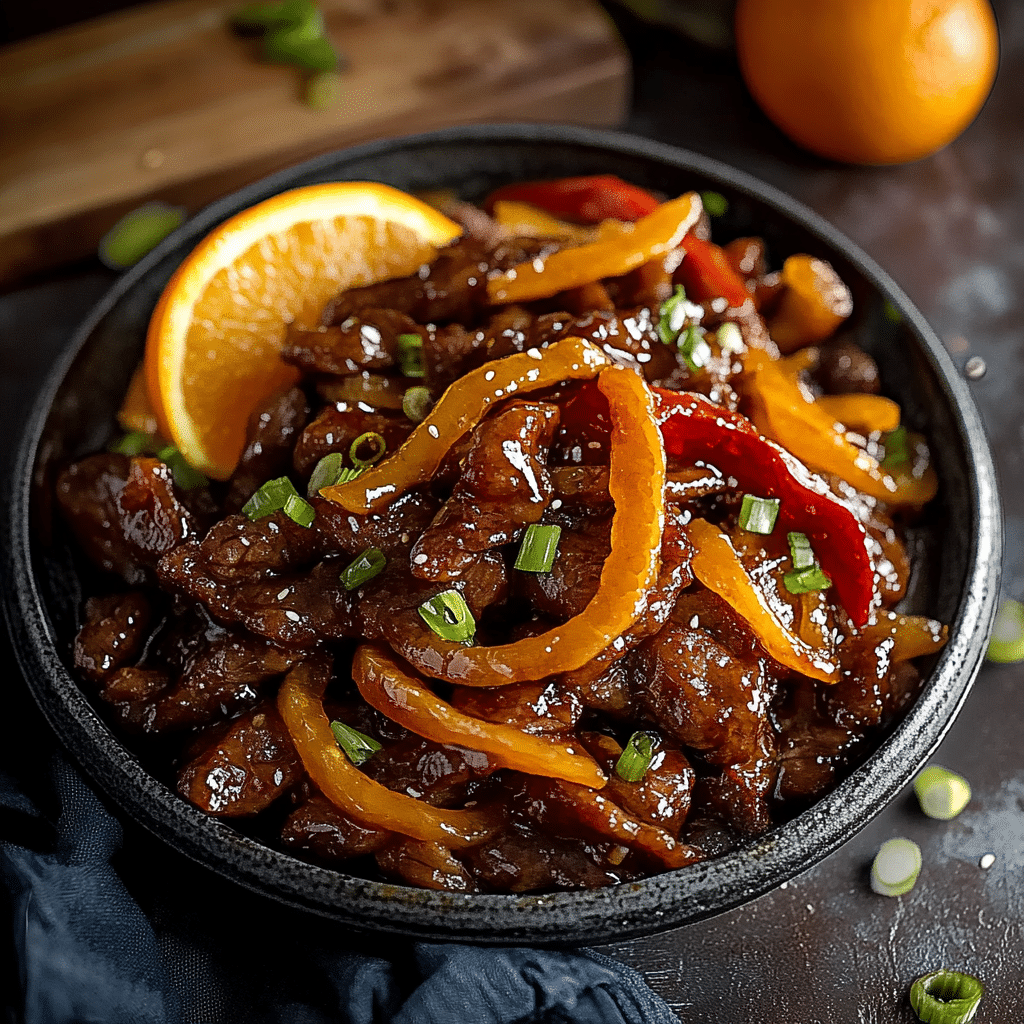 Sweet, Sticky & Crispy Orange Beef ecipe - bellieskitchen
