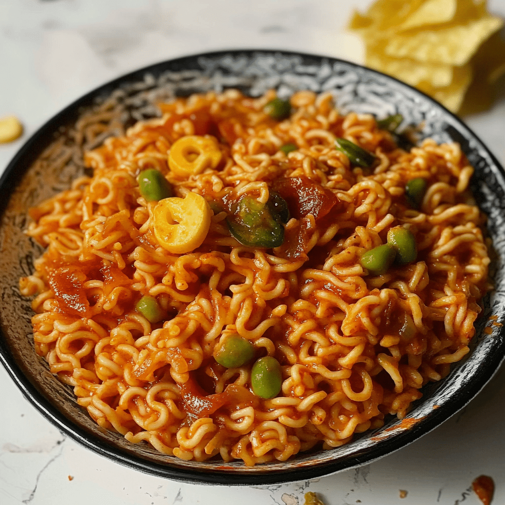 Easy, Spicy Korean Maggi Noodles - bellieskitchen
