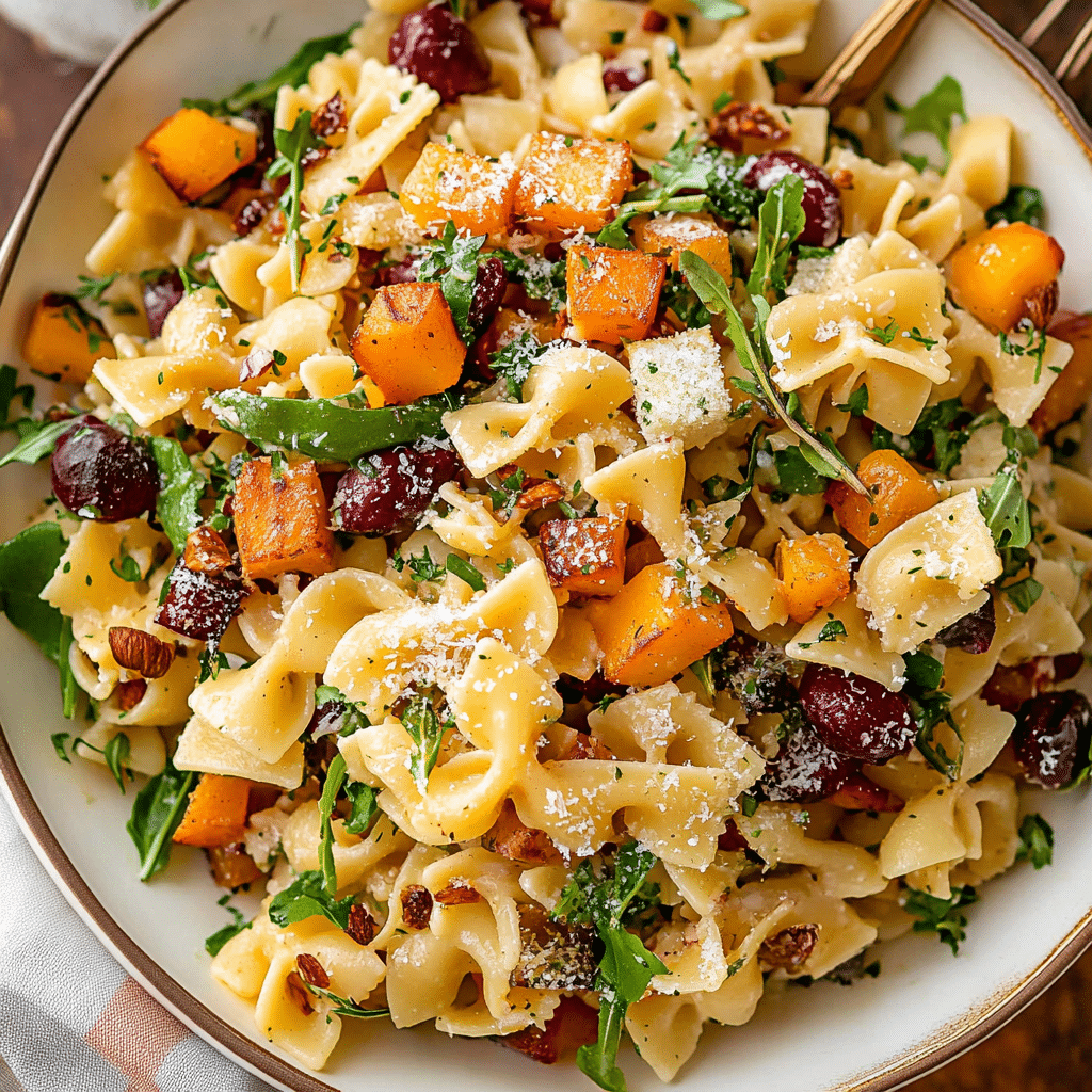 Sweet and Savory Maple Dijon Harvest Pasta Salad Recipe - bellieskitchen