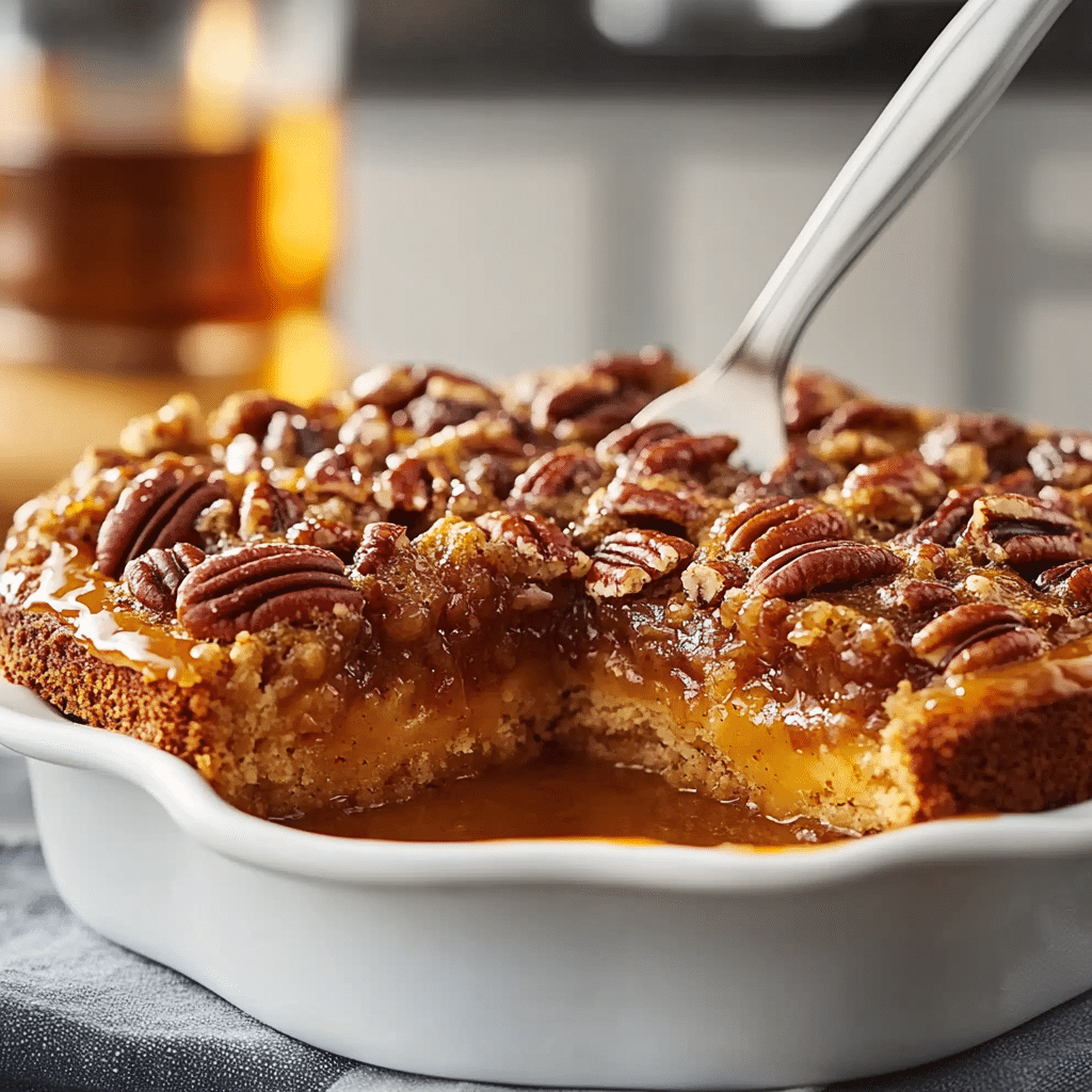 Irresistible and Easy Pecan Pie Dump Cake Recipe for Dessert Lovers - bellieskitchen