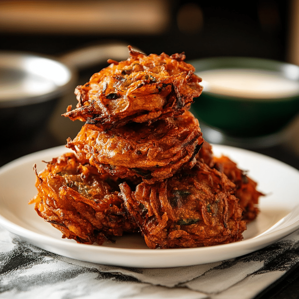 Crunchy, Crispy Onion Bhaji Recipe - bellieskitchen