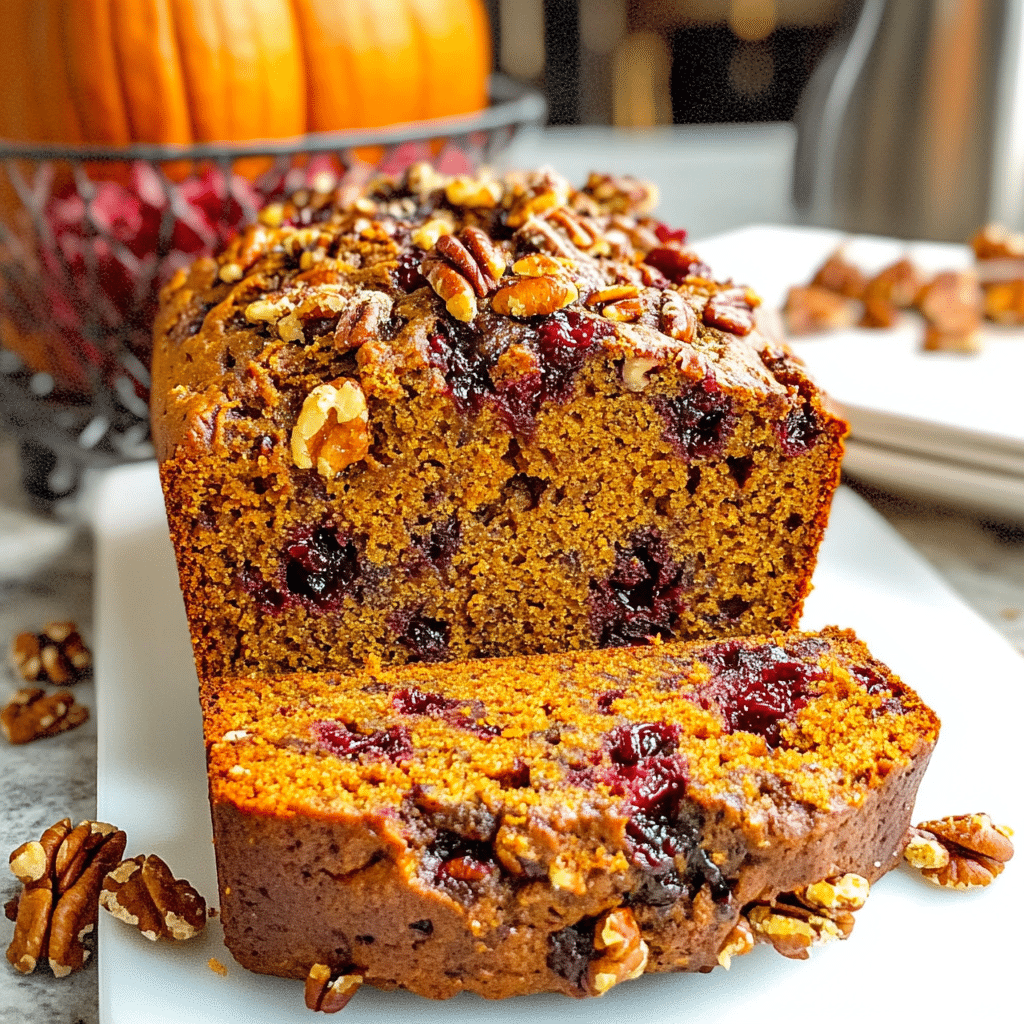 Irresistibly Moist Cranberry Pecan Pumpkin Bread Recipe - bellieskitchen