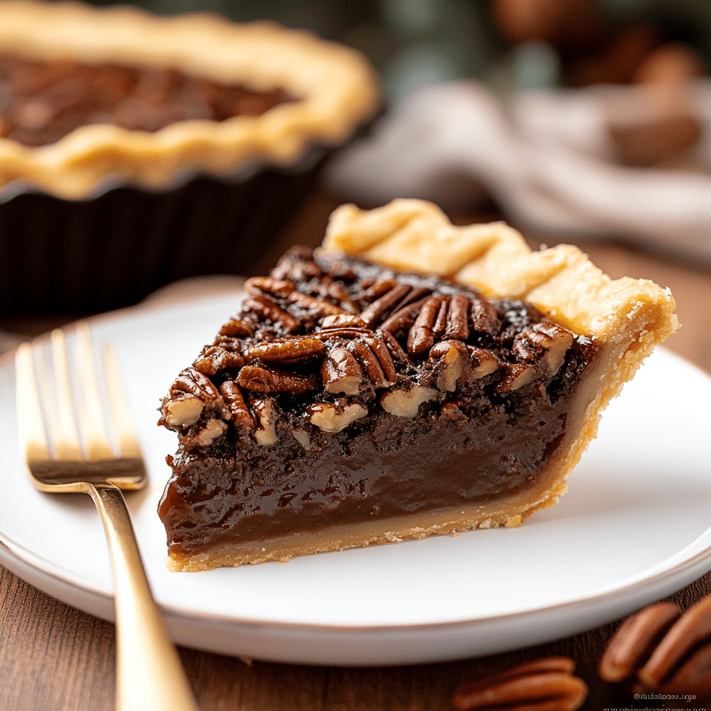 Delightful Decadent Texas Pecan Fudge Pie - bellieskitchen