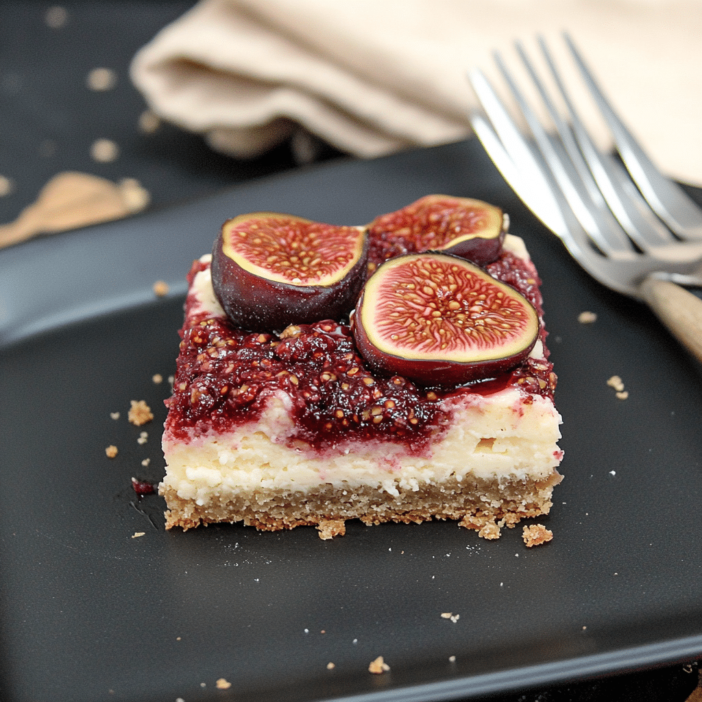 Lush and Creamy Fig Dessert Bars with Fresh or Frozen Figs - bellieskitchen