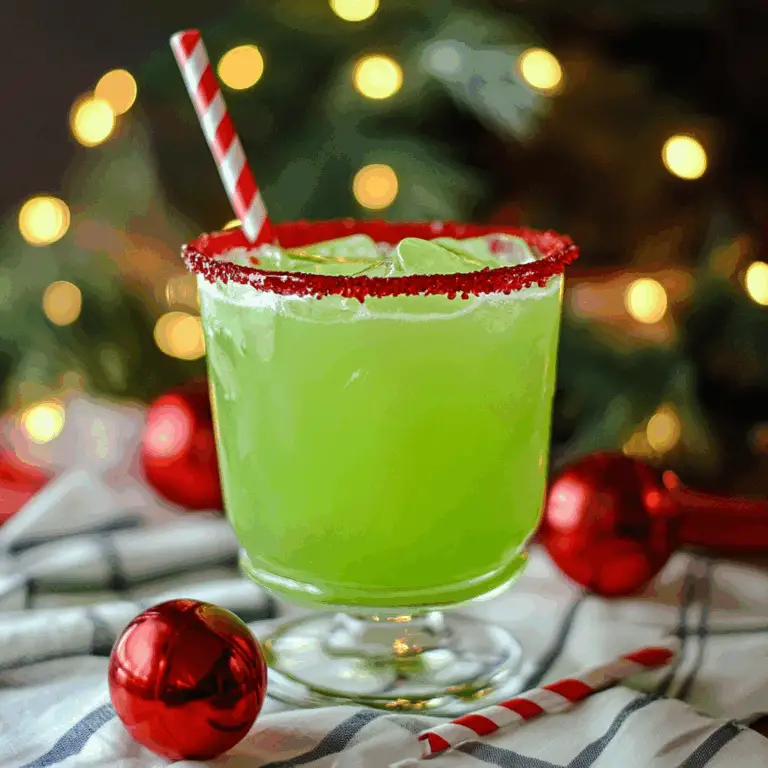 Festive Grinch Drink Mocktail - bellieskitchen
