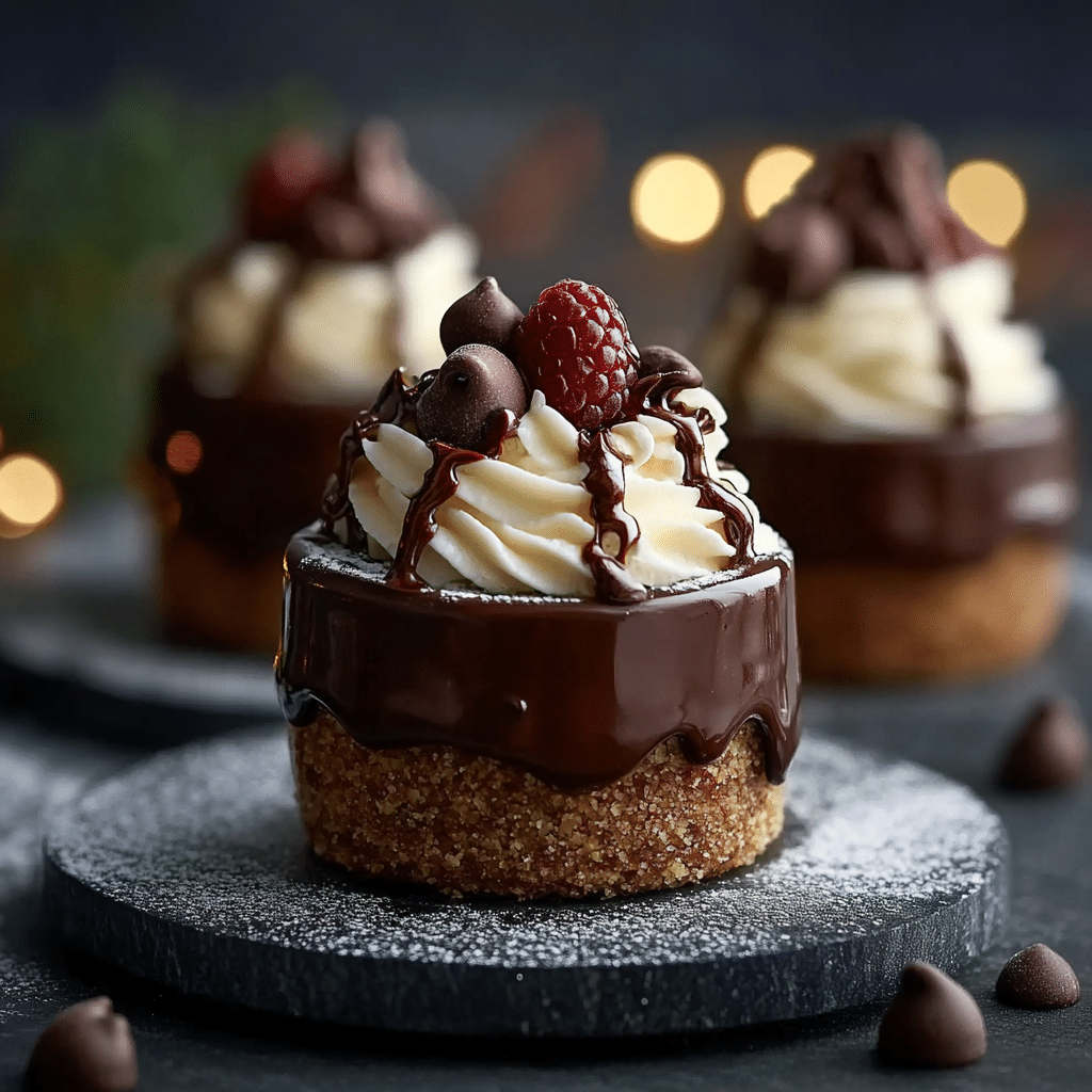 Elegant, Festive Mini Christmas Cakes with Ganache - bellieskitchen