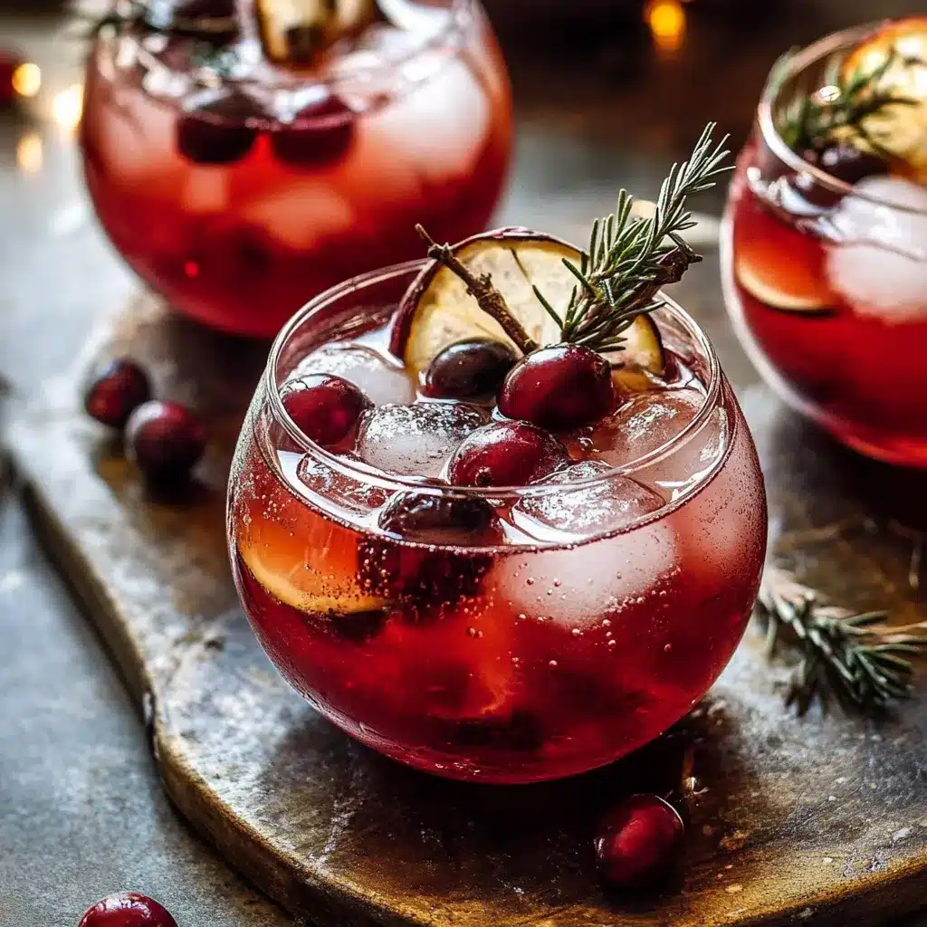 Cranberry Bourbon Sour Festive Cocktail Recipe for Holidays