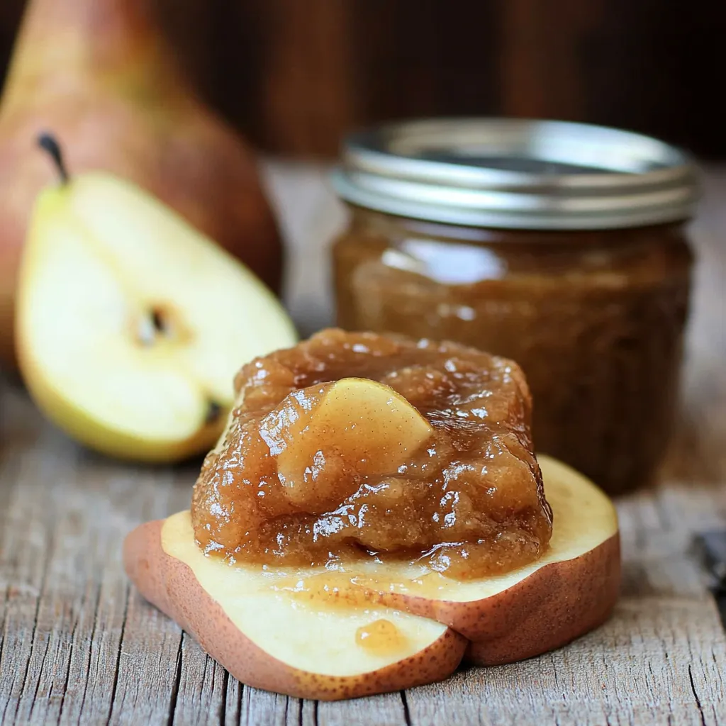 Creamy Crockpot Pear Butter Simple Fall Snack Recipe Ideas