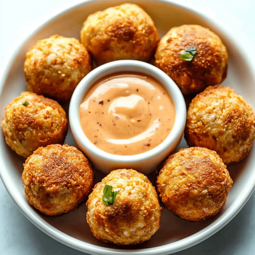 Bold and Crispy Reuben Balls with Spicy Dipping Sauce - bellieskitchen