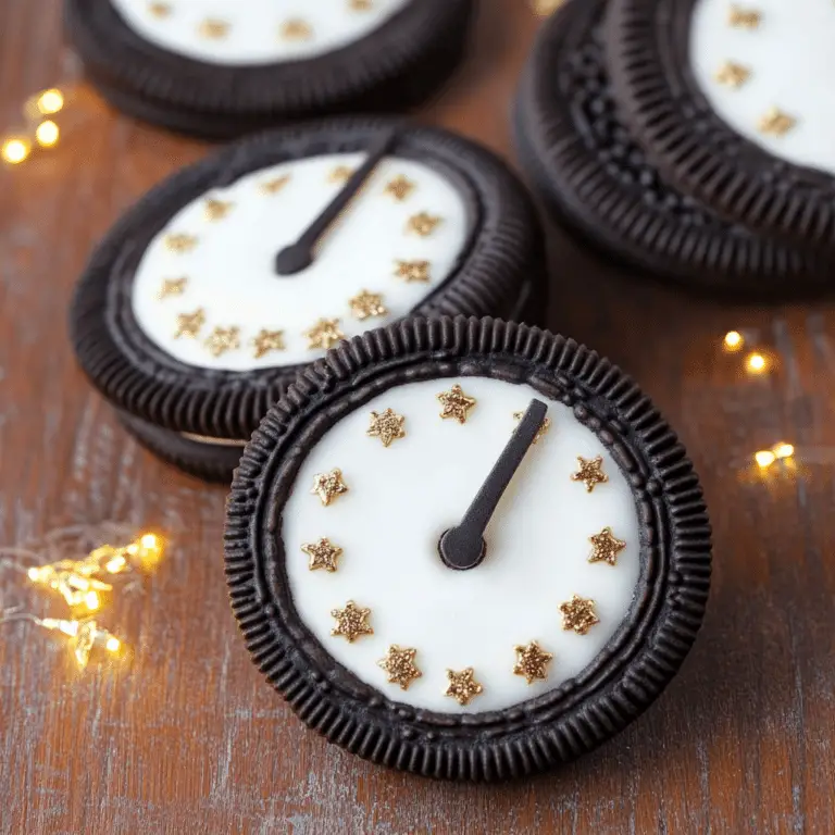 New Year Oreo Clock Cookies
