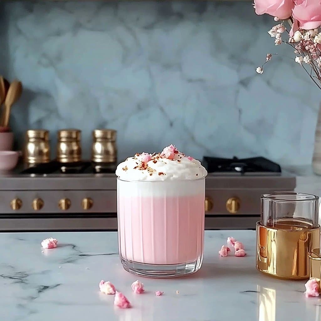 Boozy Pink Hot Chocolate