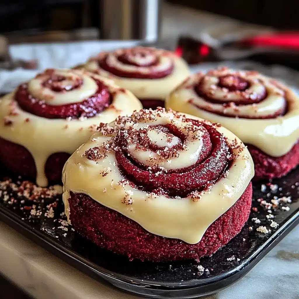 Heavenly Red Velvet Cinnamon Rolls