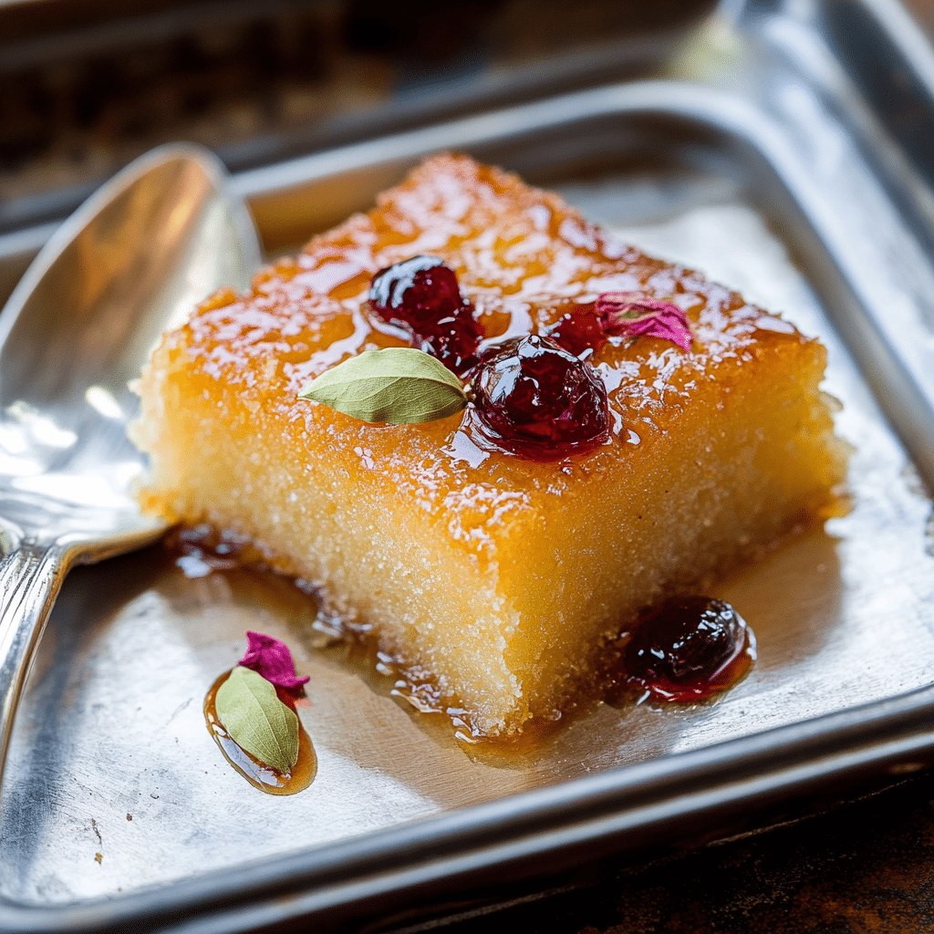 Cardamom Rose Syrup Basbousa Recipe: Discover Its Magic!