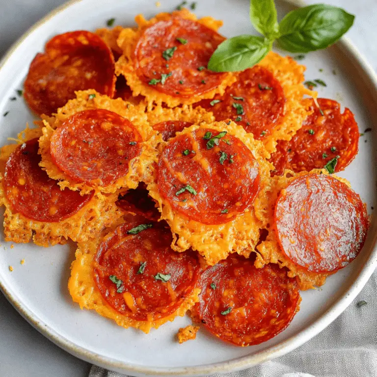 Keto Pepperoni Cheese Crisps