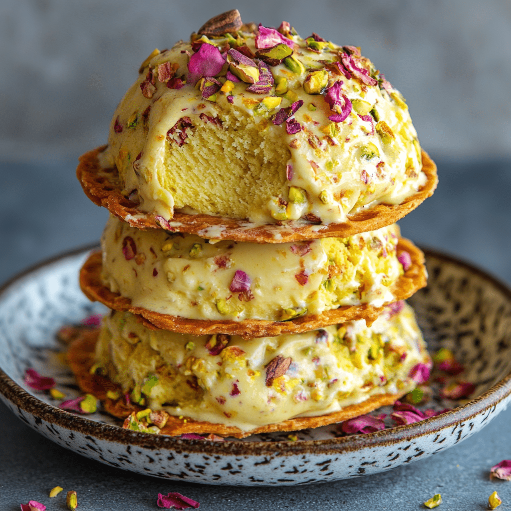 Persian Ice Cream - Traditional Bastani (Easy Cheat Method)