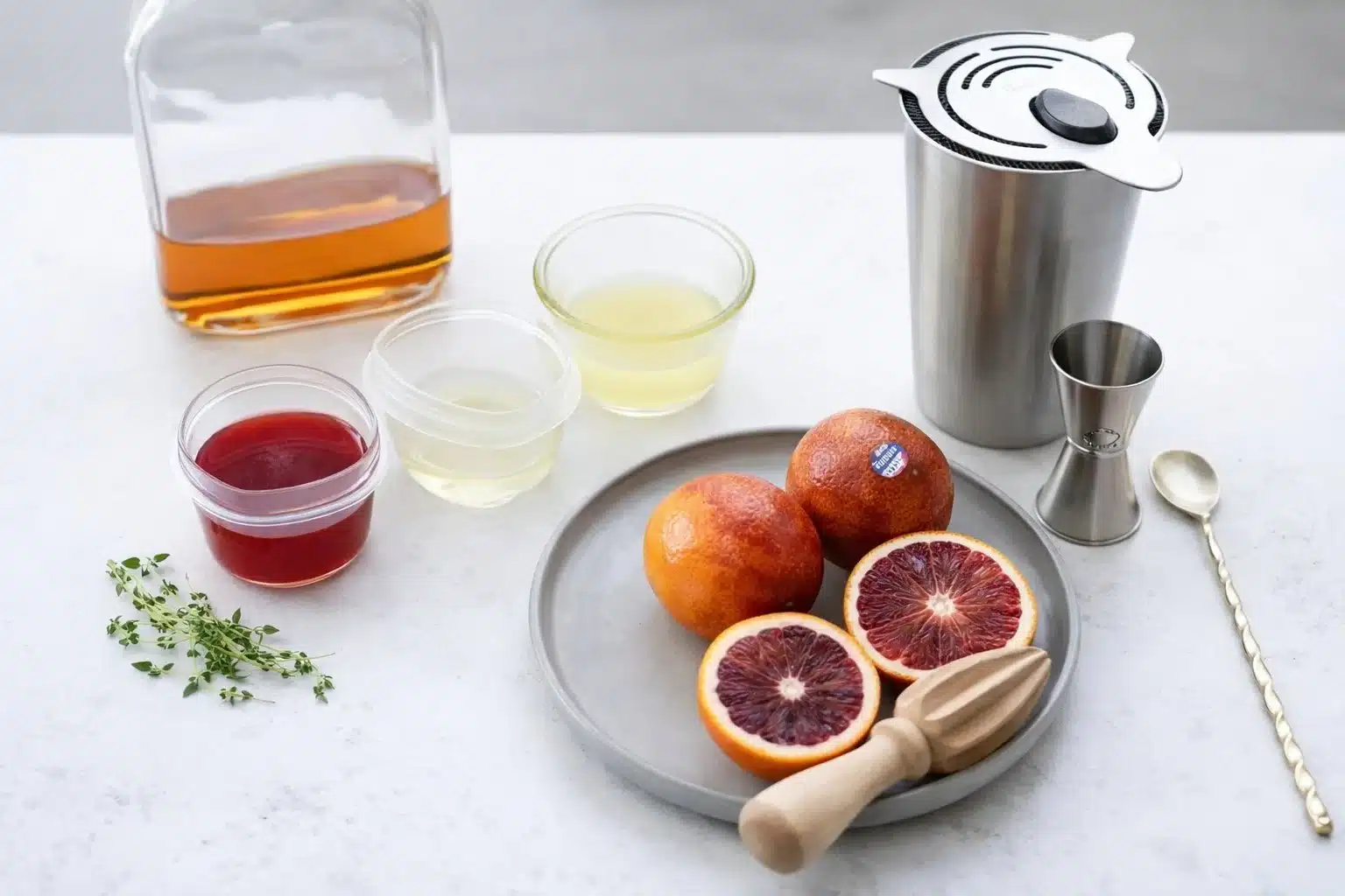 Blood Orange Bourbon Smash