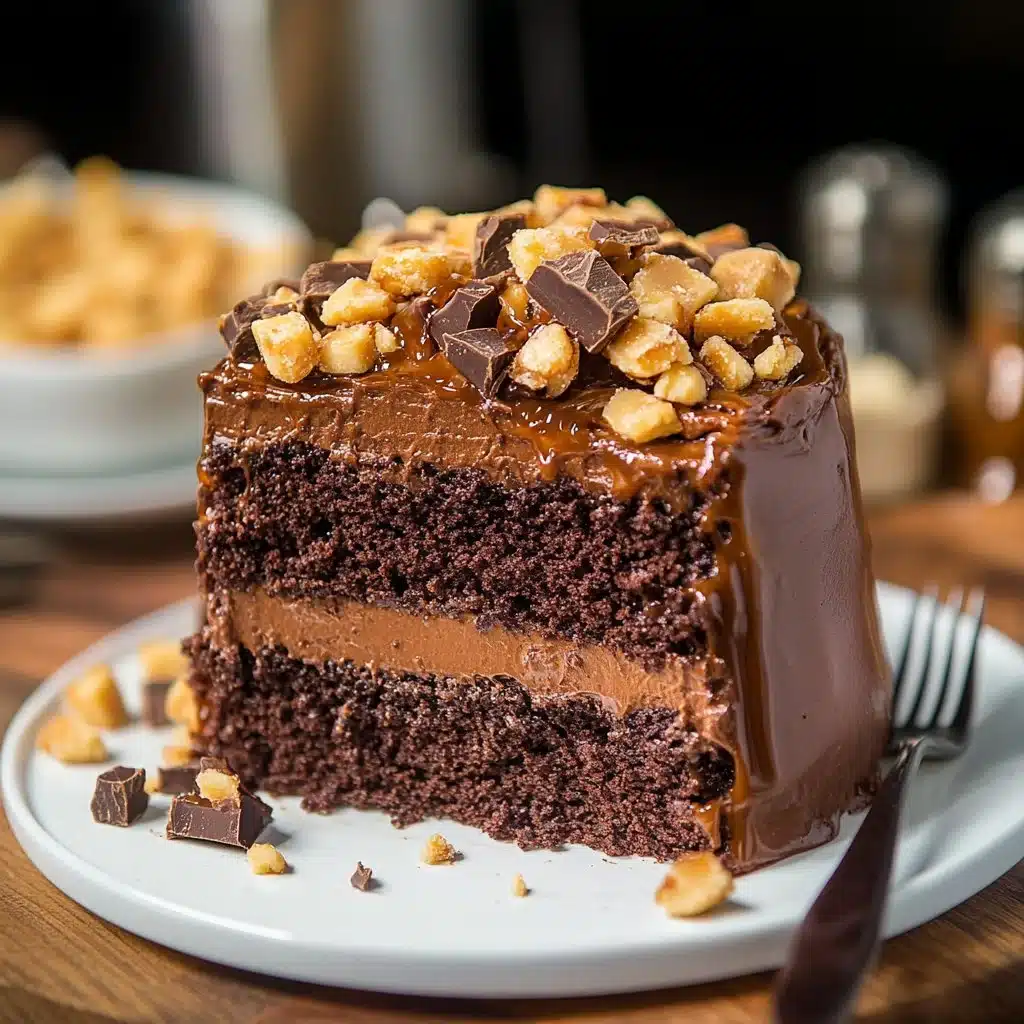 Chocolate Caramel Toffee Crunch Cake