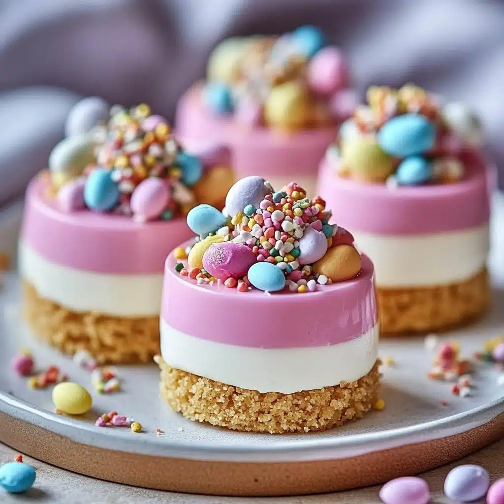 Easter No-Bake Mini Cheesecakes – Cute, Creamy & Festive!