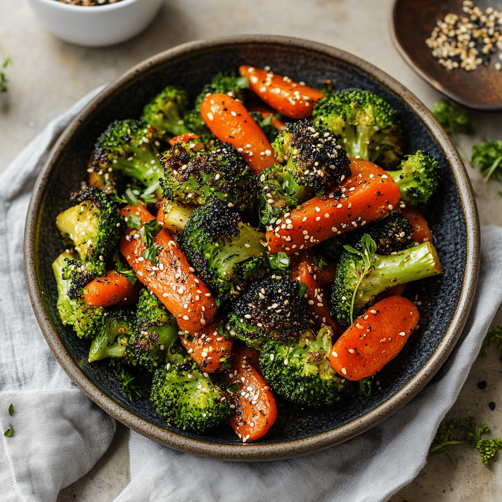Roasted Broccoli & Carrots (Easy Side Dish!)