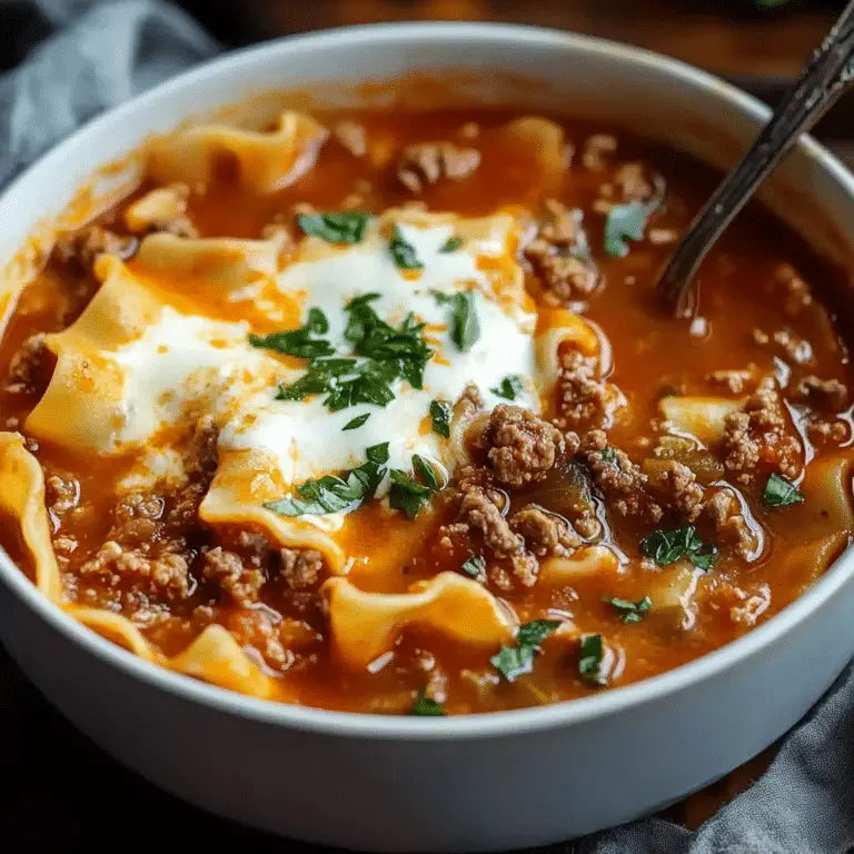 Hearty Lasagna Soup